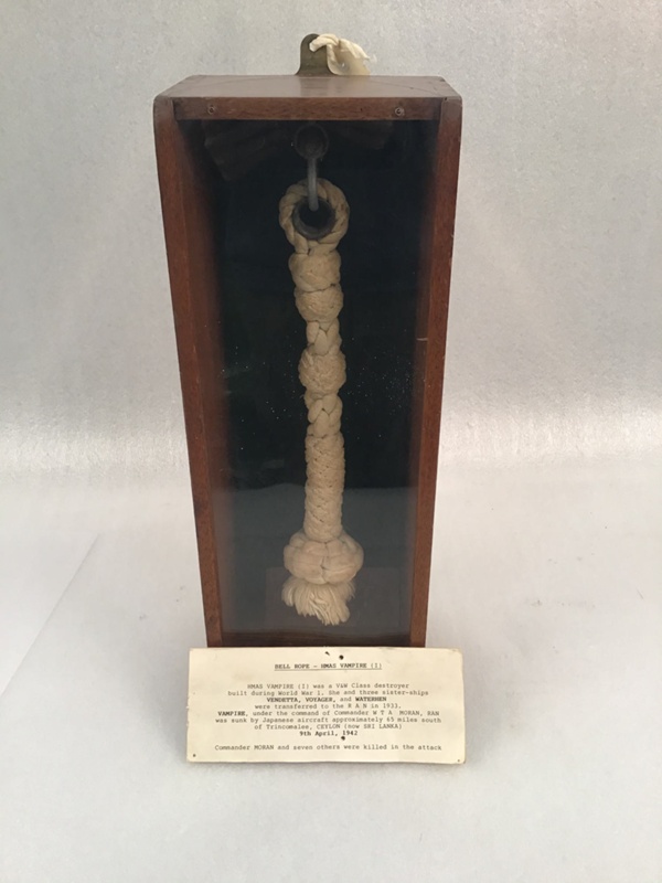 Bell Rope; Box mounted; HMAS Vampire I; NAVY-3957-00 | eHive