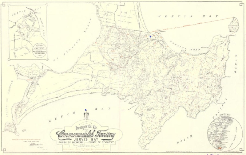 Topographical map of Commonwealth Territory, Jervis Bay, 1919 ...