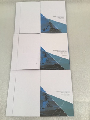 Booklets; Launching Ceremony; HMAS Sydney V; HMAS Hobart III; HMAS ...