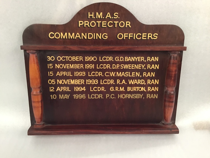 Commanding Officers Honour Board; HMAS Protector; NAVY-829-00 | eHive