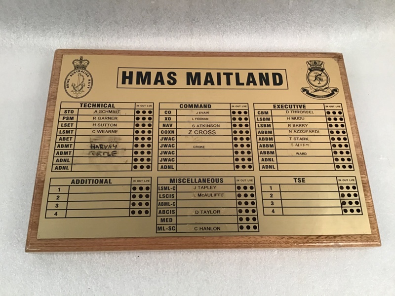 Leave Board; HMAS Maitland; NAVY-15484-00 | eHive