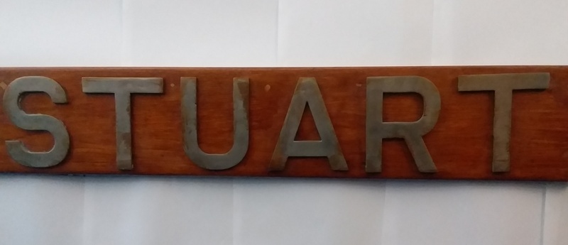 HMAS Stuart II name plate: STUART.; Original fitting.; 1963; NAVY-80187 ...