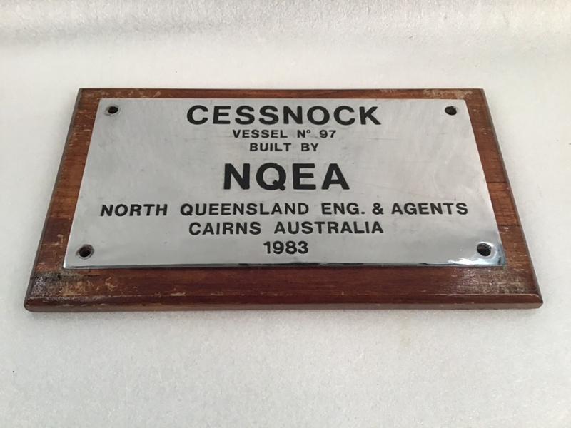 Makers Plate; HMAS Cessnock; NAVY-1090-00 | eHive
