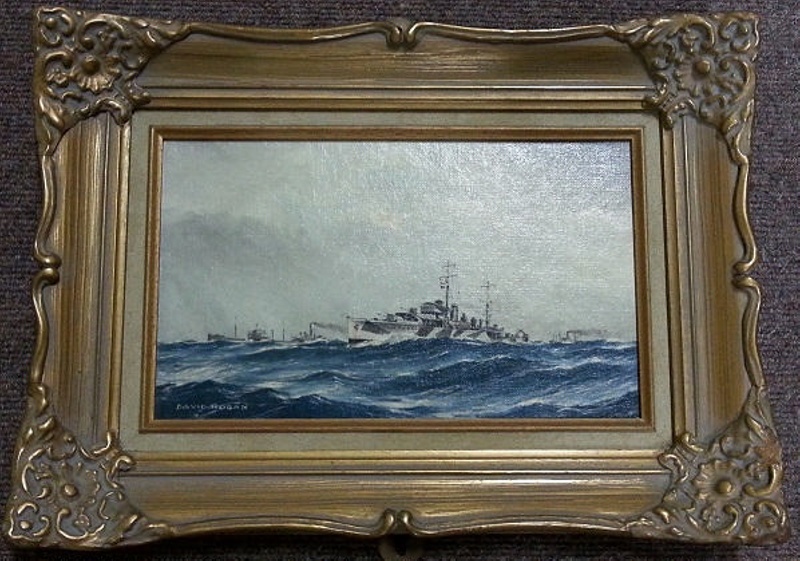 Oil on board; HMAS YARRA (II); Hogan, David; 1970s; NAVY-533-0 | eHive