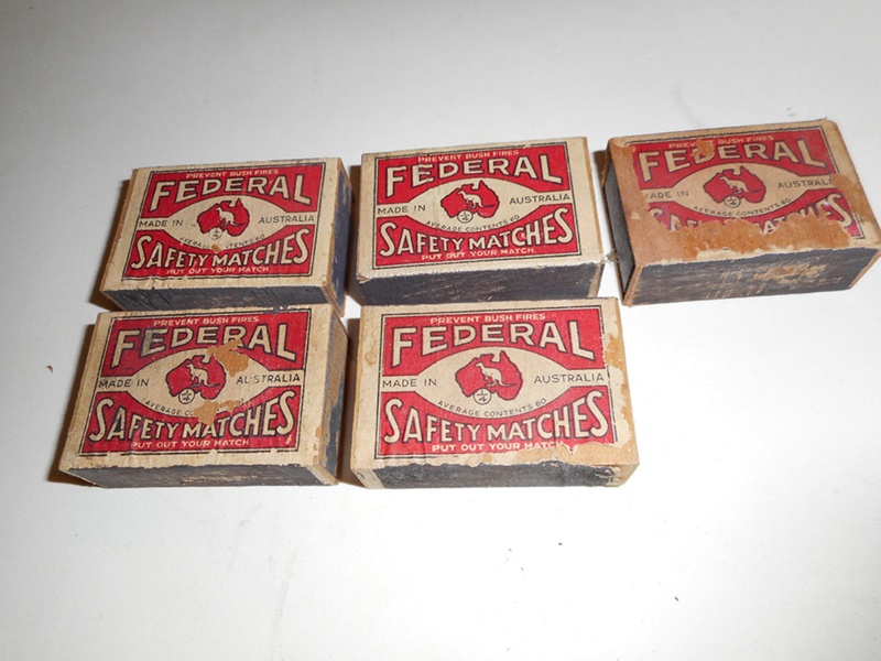 5x Wooden Match Box; Federal Safety Matches; 2006.01.010 | eHive