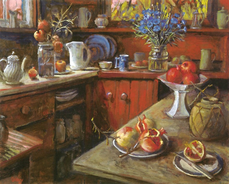 Kitchen still life with pomegranates; Margaret Olley; 1998-99; 12 | eHive