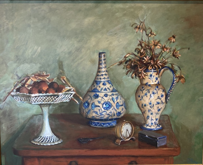 Still life with box and clock; Margaret Olley; 1980; 25 | eHive