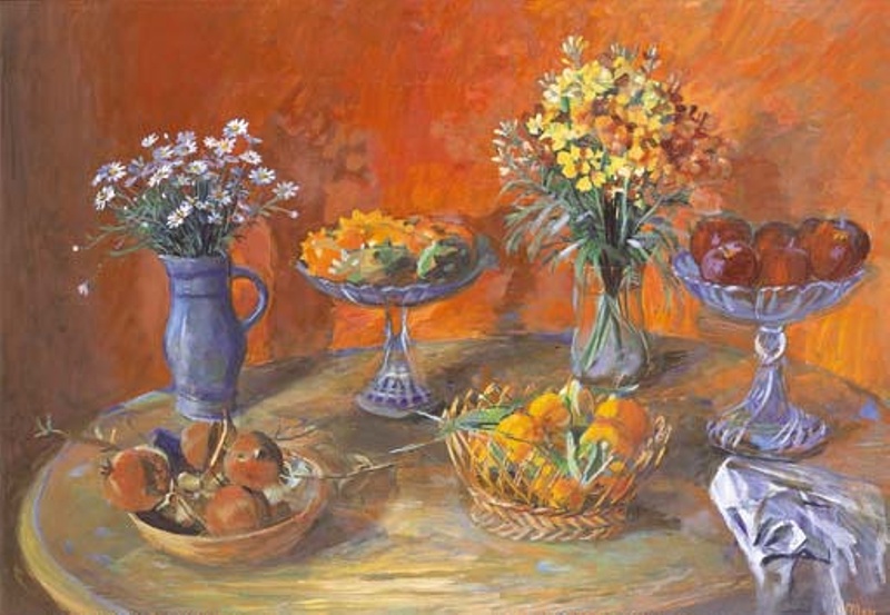 (Still life with flowers and fruit); Margaret Olley; 1990 | eHive