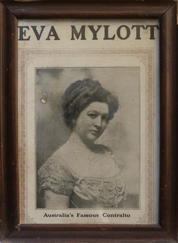 Framed daybill, Eva Mylott; c.1900; 500/099 | eHive