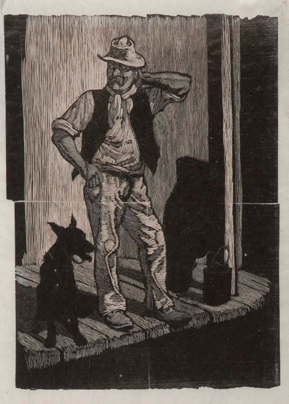 [Stage 3 of Progressive Proof of Wood Engraving]; Lionel LINDSAY, 1874 ...