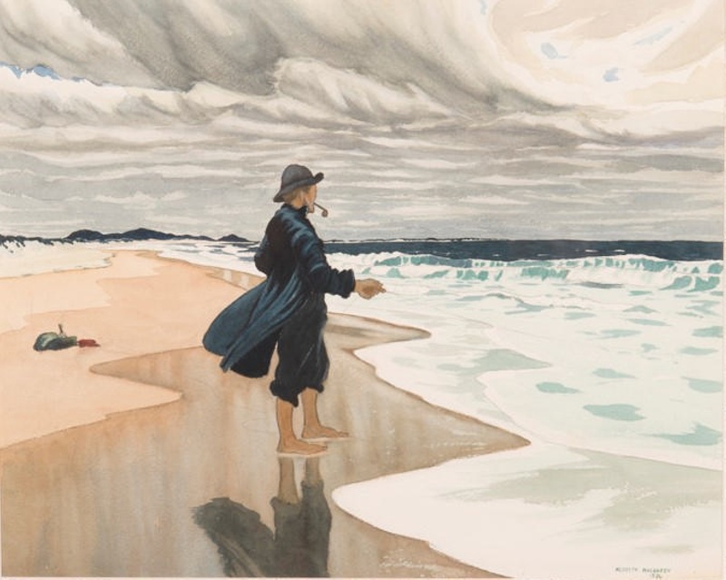 The Beach Fisherman; Kenneth MACQUEEN, 1897-1960; 1934; 1935_32 | eHive