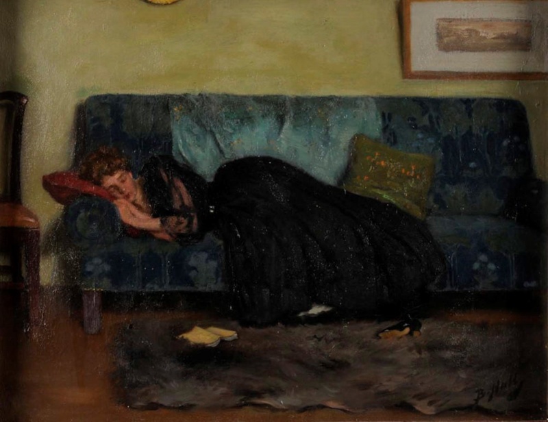 Asleep; Bernard HALL, 1859-1935; n.d.; 1943_24 | eHive