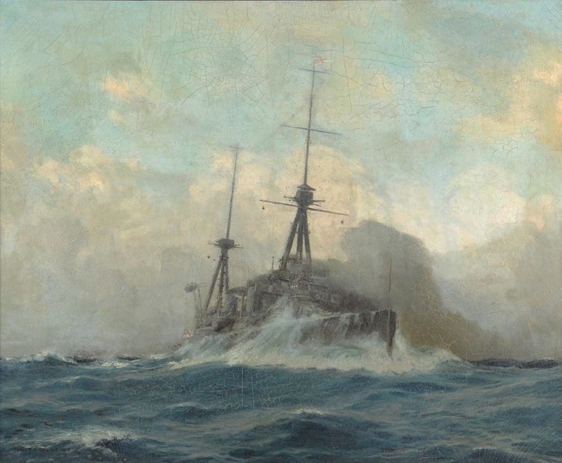 HMAS Australia in Rough Weather; Percy F.S. SPENCE, 1868-1933; 1912 ...