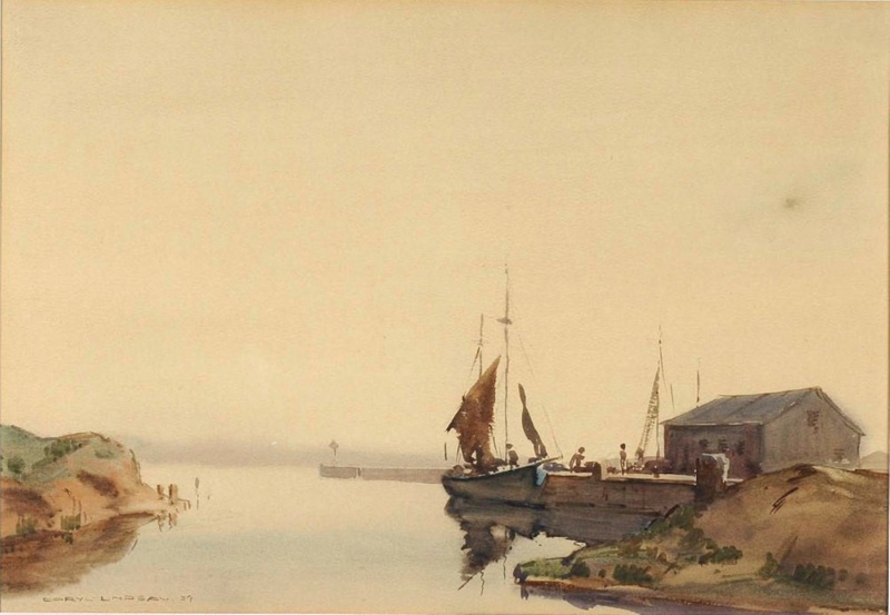 Tasmanian Fishing Boats; Daryl LINDSAY, 1889-1976; 1927; 1946_7 | eHive