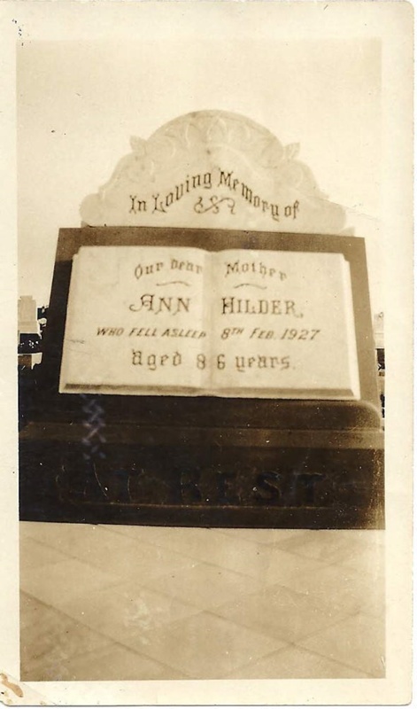 Ephemera - Photo - Grave of Ann Hilder; PH 927 | eHive