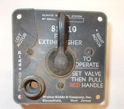 Instruction Plate for Motor Fire Extinguisher; Walter Kidde & Company ...