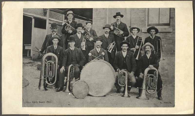 Outdoor photo of Hill End musical band, 1910.; Hammer & Co; 1910; 2021. ...