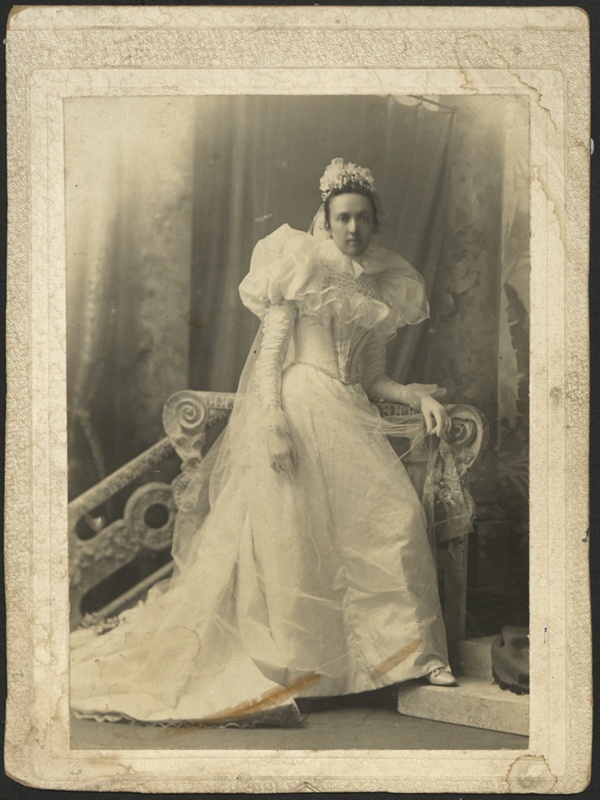 Jessie Bryant in her wedding dress; 1897; 2022.15:26 | eHive