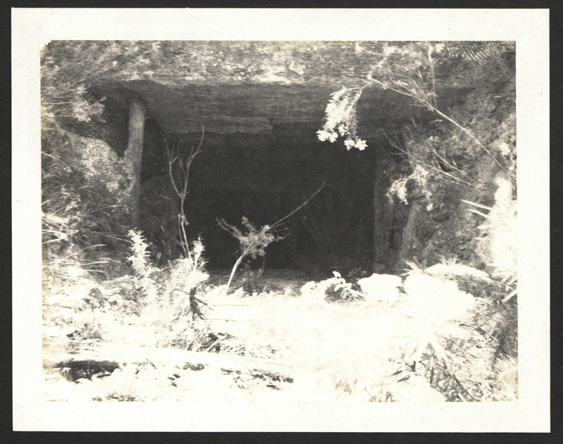 Photo of underground mine shaft lined with timber; Unknown; c.1885 ...