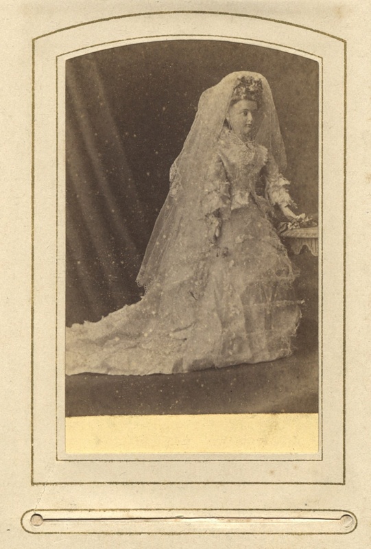 Photo of a doll dressed in full wedding gown attire.; J.Hubert Newman ...