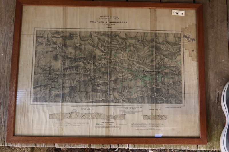 Framed map of Hill End ; Department of Mines; 1879; 2024.121 | eHive