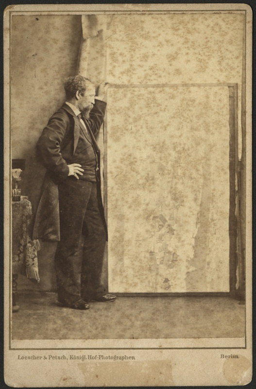 Photograph of Bernard Holtermann (1838 - 1885) with giant glass plate ...