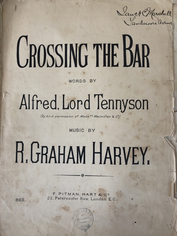 Crossing the Bar ; Alfred Lord Tennyson; 2025.29 | eHive