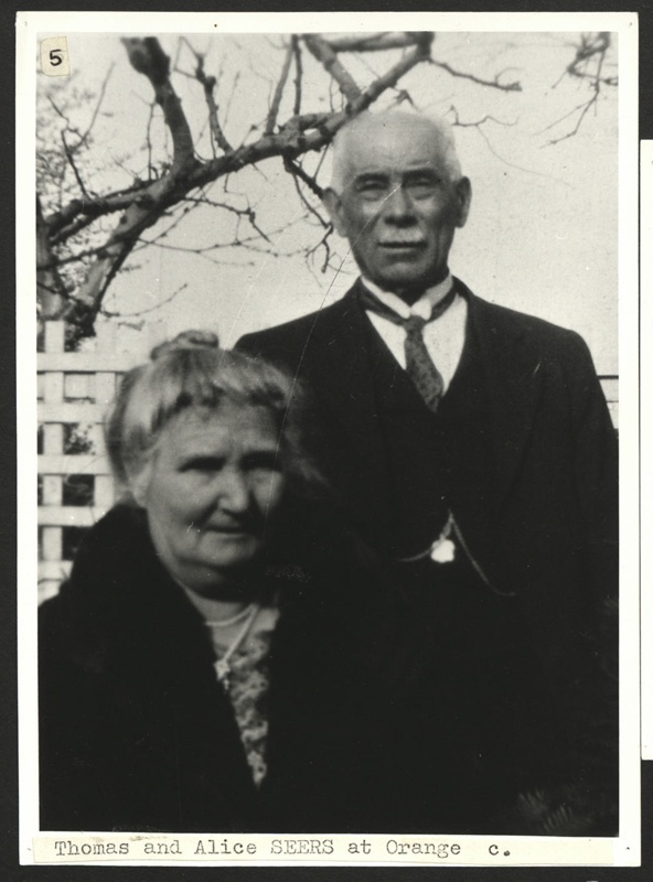 Thomas and Alice Seers at Orange; 2022.14:78 | eHive