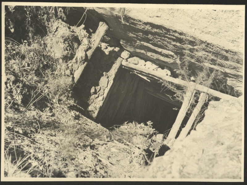 Photo of underground mine shaft lined with timber; Unknown; c.1885 ...