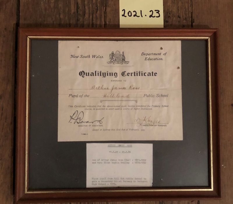 Qualifying Certificate for High School 1919 Arthur James Ross; Unknown ... Qualifying Certificate for High School 1919 Arthur James Ross; Unknown ...