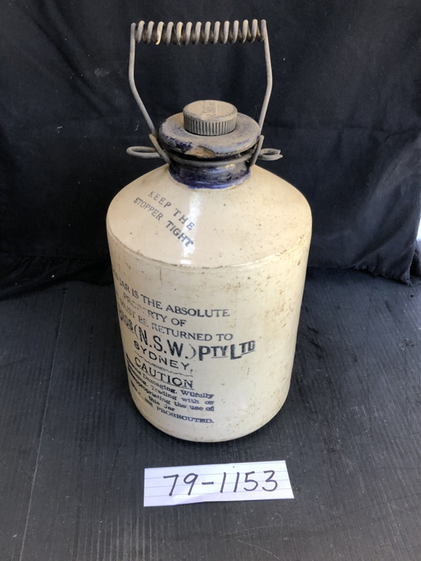 Stoneware ginger beer demijohn; Loy Bros (NSW) Ltd Sydney; 79.1153 | eHive