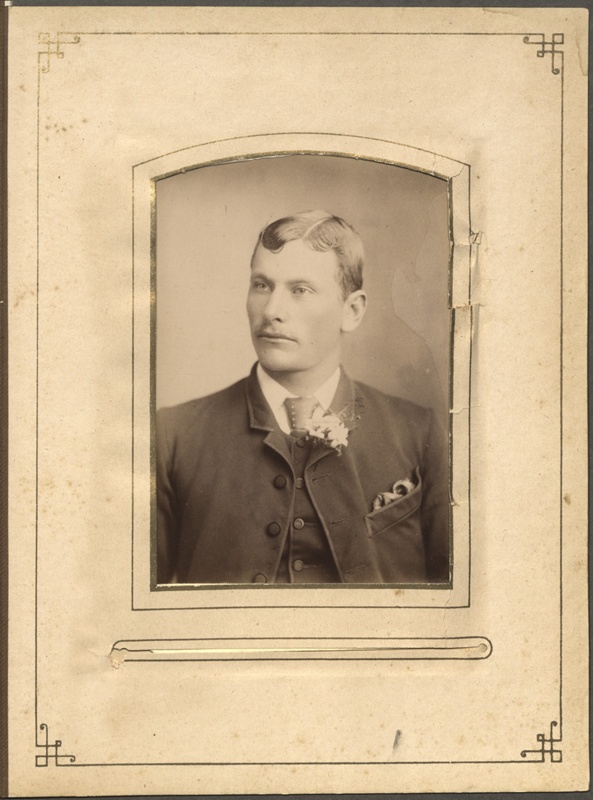 Studio head and shoulder photo of formally attired gentleman.; c.1880 ...