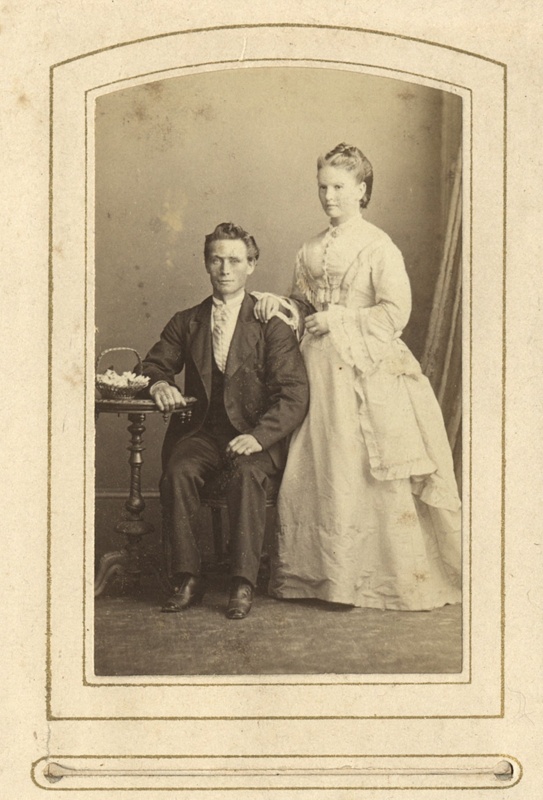 Studio photo of a formally dressed couple; J.Hubert Newman (Presumed ...