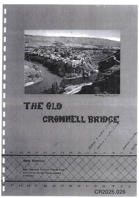 Report, The Old Cromwell Bridge; Alexy Simmons; 1987; CR2025.026 | eHive