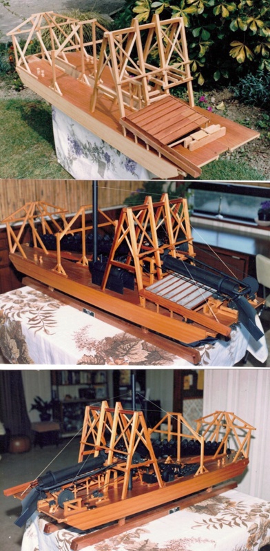 Photographs, the making of the "Rising Sun Dredge" Model.; CR2013.187 ...