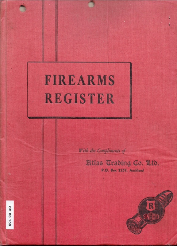 Firearms register; 1954-1976; CR2003.156 | eHive