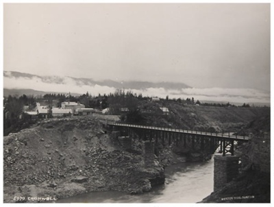 Photograph, Cromwell and Bridge c1900; Burton Brothers Studio, Dunedin ...