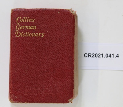 Book, Collins German Dictionary; Collins, London & Glasgow, United ...