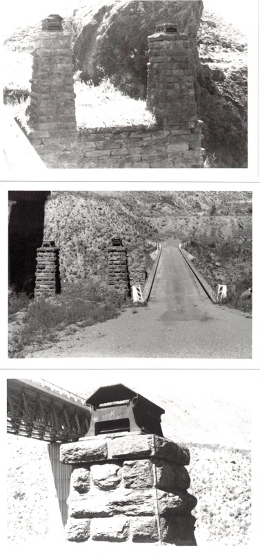 Photographs, Series showing the old Bannockburn Bridge piers; CR2013 ...