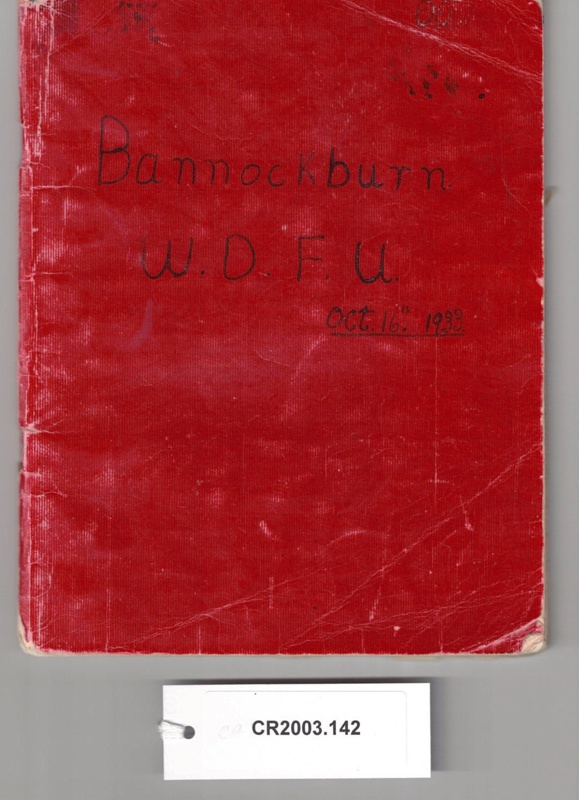 Bannockburn Women's Division Farmers Union minute and cash book 1933 ...