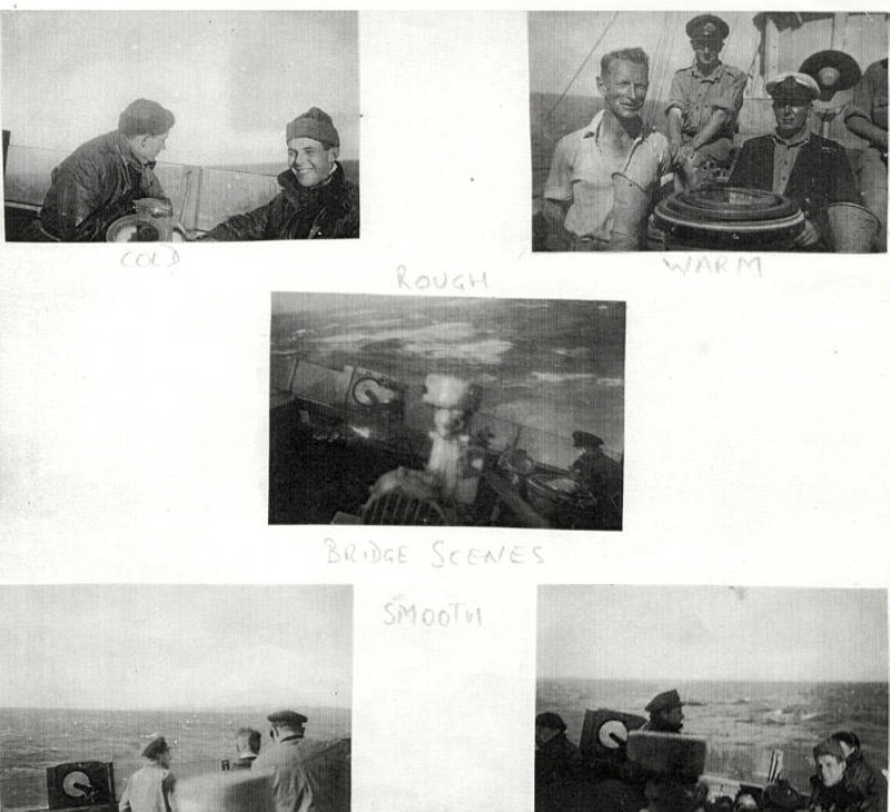 Photographs of HMS Wanderer under sea conditions.; photographer ...