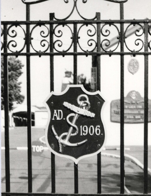 Photograph of Plaque on the Main Gate, HMS Ganges taken July 1975 ...