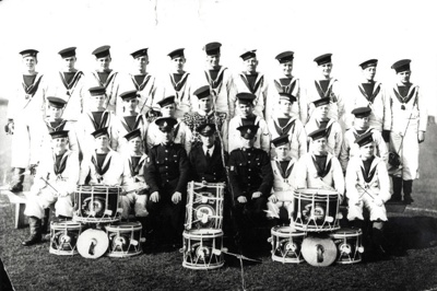 photograph of the HMS Ganges boys band in 1933.; photographer : unknown ...