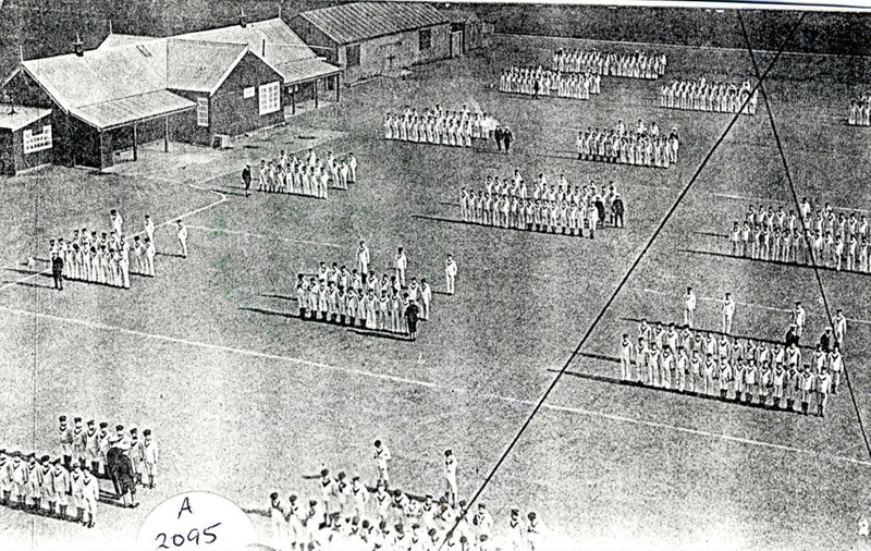 Photograph of Boys on divisions on the parade ground in 1927; SHHMG ...