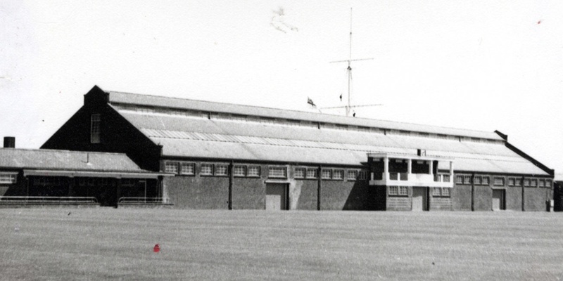 Photograph of view of Nelson Hall from playing ground, HMS Ganges ...