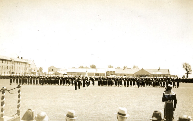 Photograph of Divisions on parade for the Commander in Chief, Admiral ...