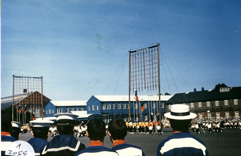 Photograph of a window ladder display in 1973; SHHMG:A2059 | eHive