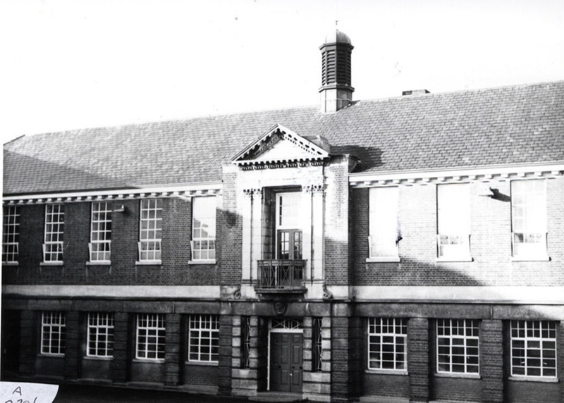 Photograph of the school building taken in 1975; photographer : unknown ...