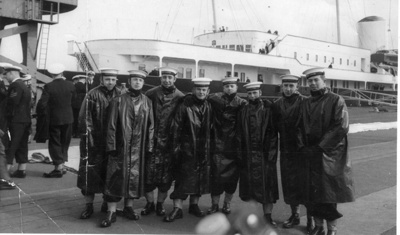 Photograph of a group of HMS Ganges boys awaiting visit of Princess ...