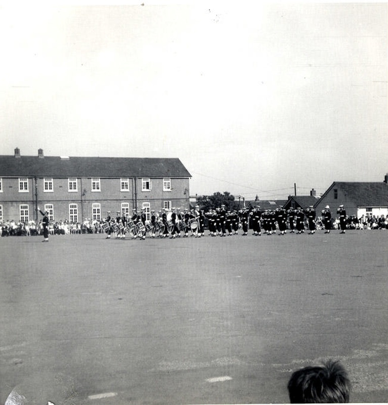 Photograph of Bugle Band on Parade Ground; SHHMG:A957 | eHive